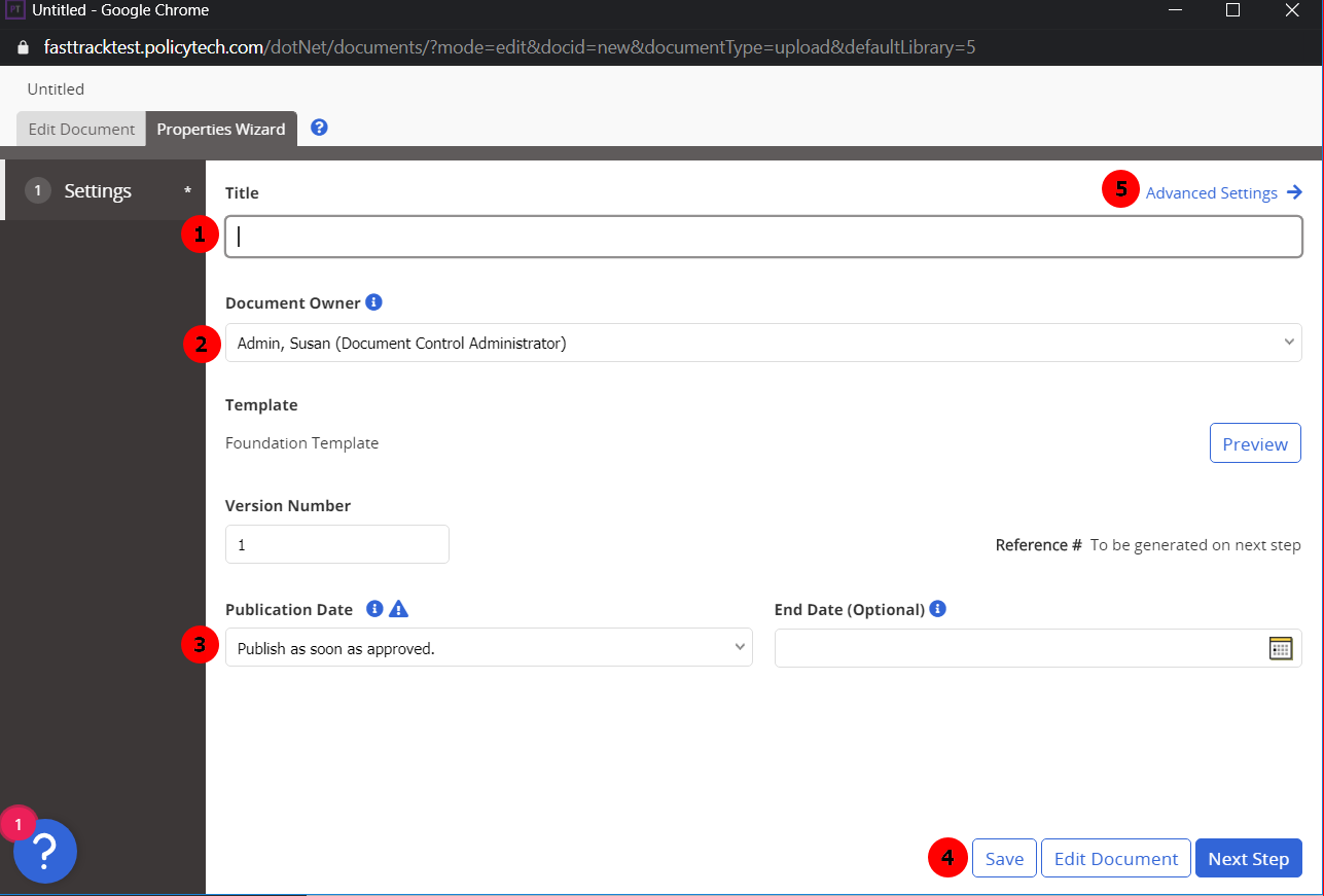 PolicyTech® Fast Track: Importing a Document