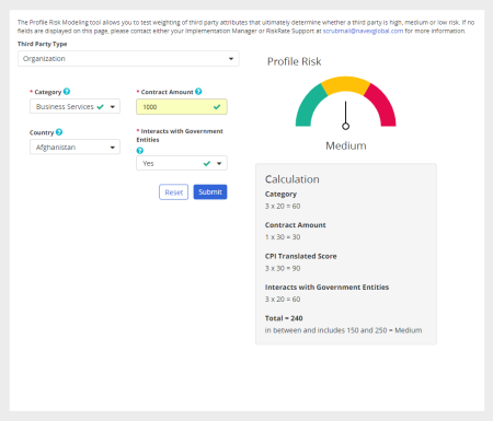 RiskRate: Profile Risk Model Tool