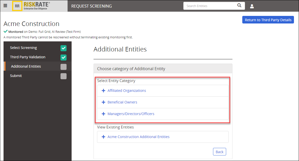 RiskRate: Uploading Additional Entities to Existing Third Parties