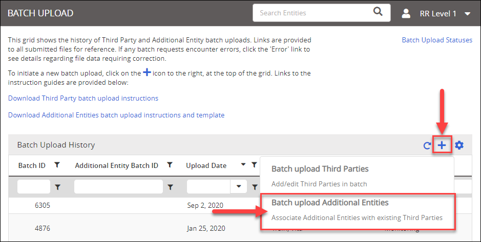 RiskRate: Uploading Additional Entities to Existing Third Parties