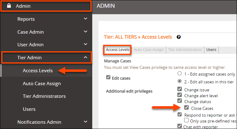 EthicsPoint: Close a Case