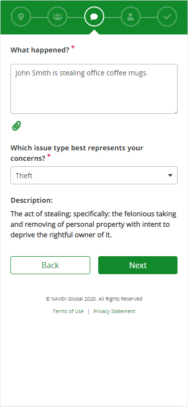 EthicsPoint: Digital Intake - How to File a Report