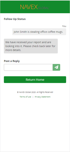 EthicsPoint: Digital Intake - How to Follow-up on a Report