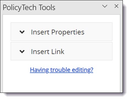 PolicyTech: Adding Content to a Word Document using Office Online