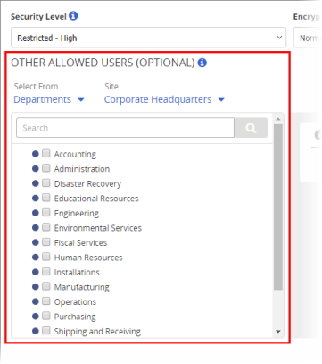 PolicyTech: Adjusting Security Settings for a Document